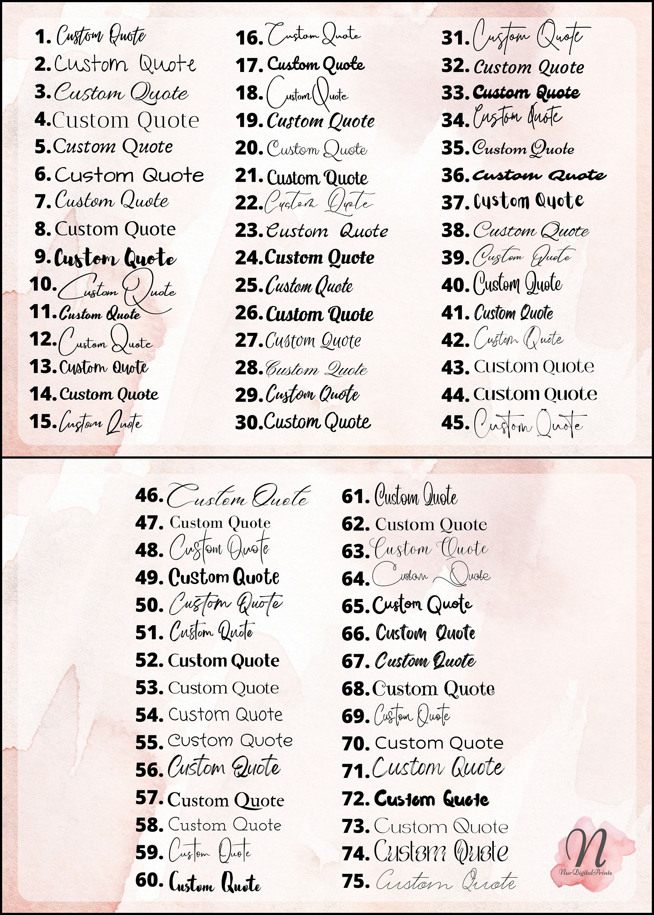 Custom Word Print Custom Text Wall Art Customizable Sign Favorite Quote ...