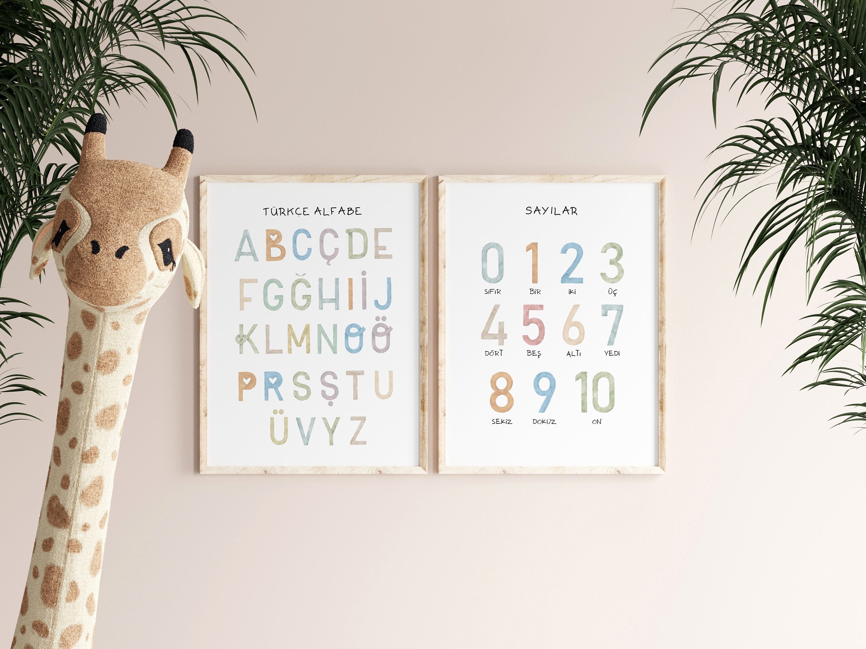 Turkish Alphabet Numbers Print Alphabet Poster - Etsy
