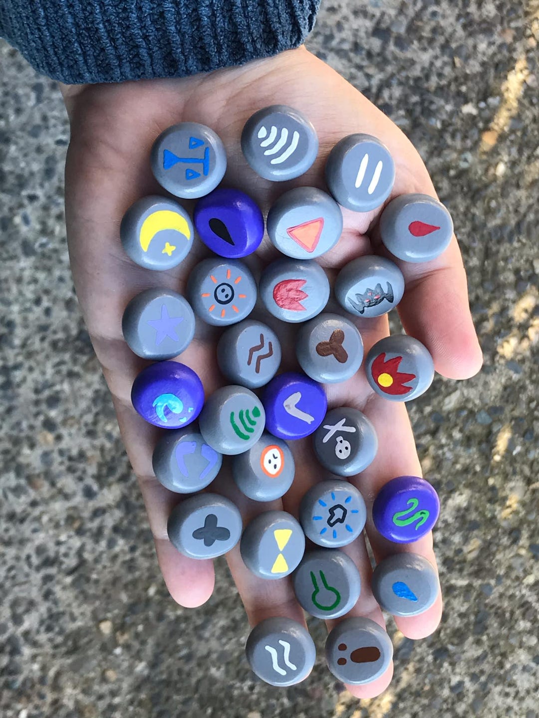 Full Set of Runescape Inspired Life Sized Magic Runes, Polymer Clay ...