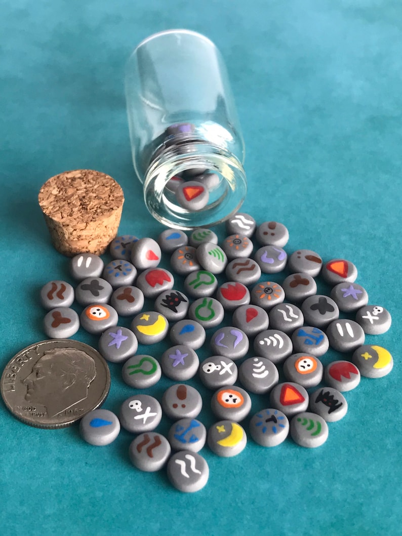 Triple Rune Set Vial With Light Gray Runes, OSRS, RS3, Runescape ...