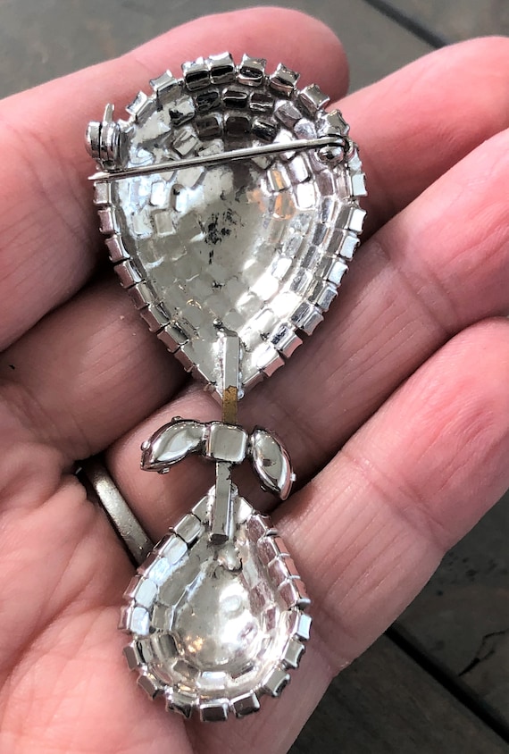 Vintage Hobe Lavaliere Rhinestone Brooch / Vintage Rh… - Gem