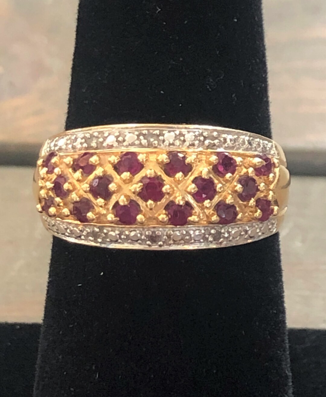 14K Ruby Ring / Vintage 14K Ruby Ring / Gold Ruby Ring / Hallmark Ruby ...