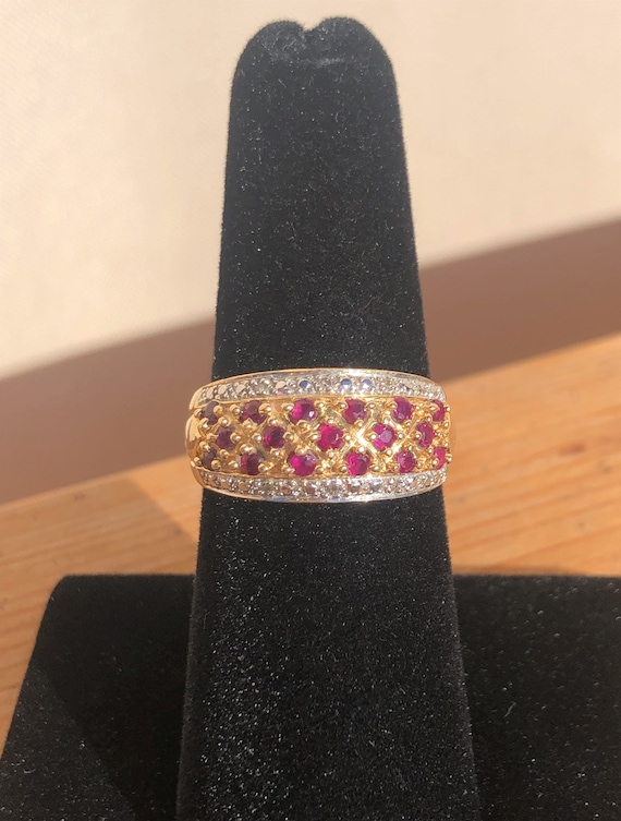 14K Ruby Ring / Vintage 14K Ruby Ring / Gold Ruby Rin… - Gem