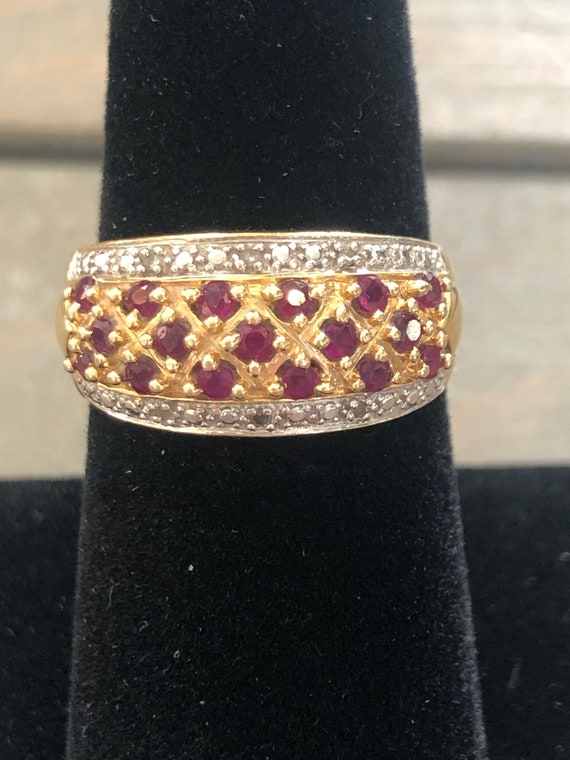 14K Ruby Ring / Vintage 14K Ruby Ring / Gold Ruby Rin… - Gem