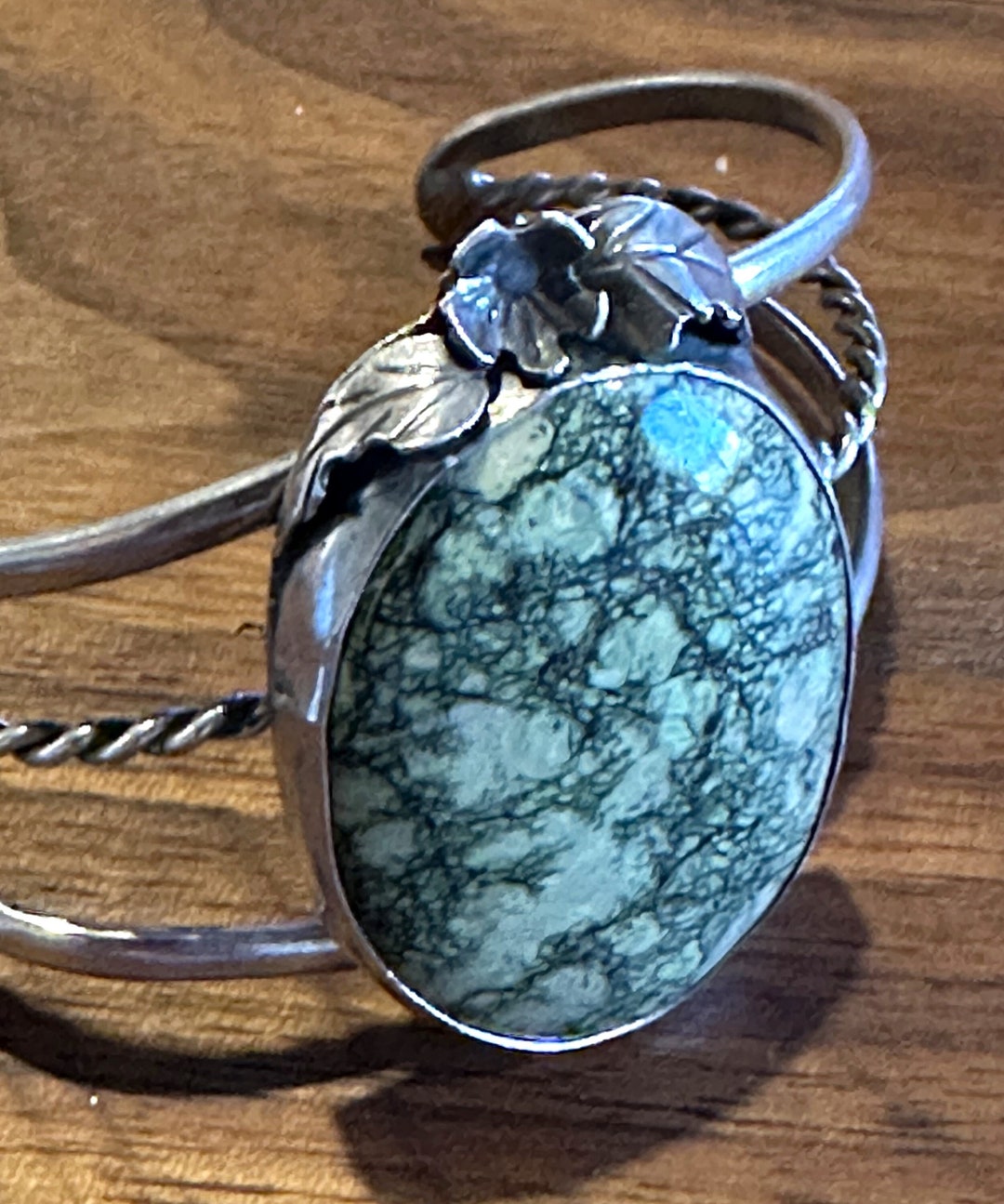 Native American Navajo Sterling Serpentine Cuff / Navajo Sterling Cuff ...