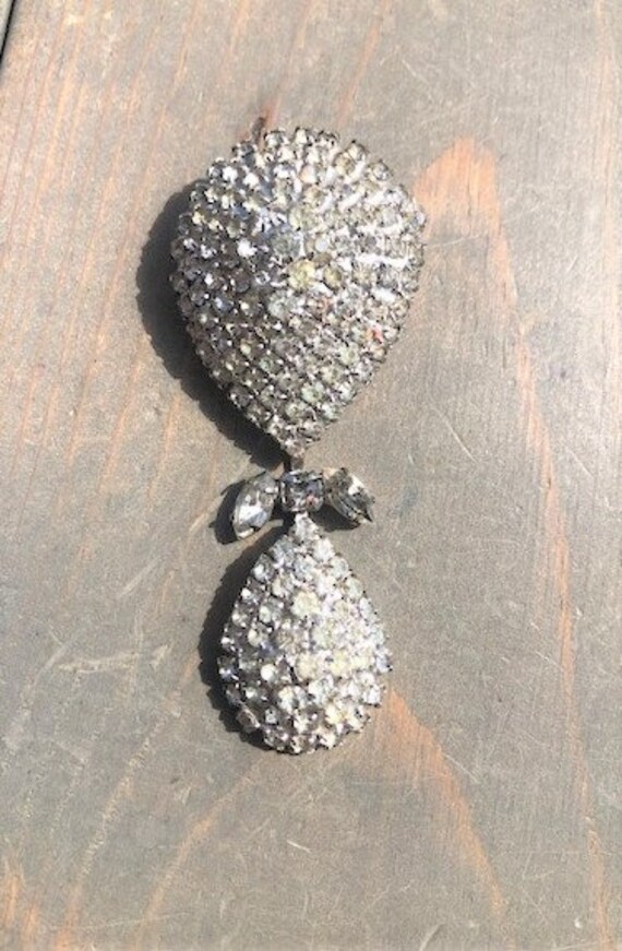 Vintage Hobe Lavaliere Rhinestone Brooch / Vintage Rh… - Gem