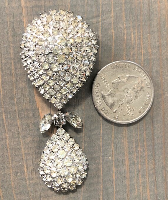 Vintage Hobe Lavaliere Rhinestone Brooch / Vintage Rh… - Gem