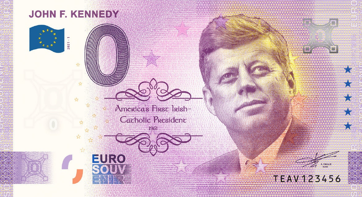 Commemorative John F. Kennedy (JFK) 0 Euro Banknote - Etsy