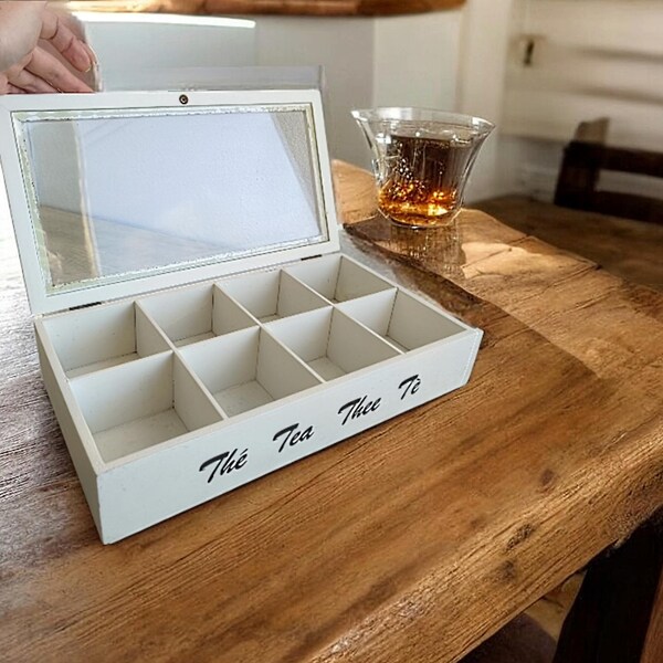 Glass Tea Box Organizer - Etsy