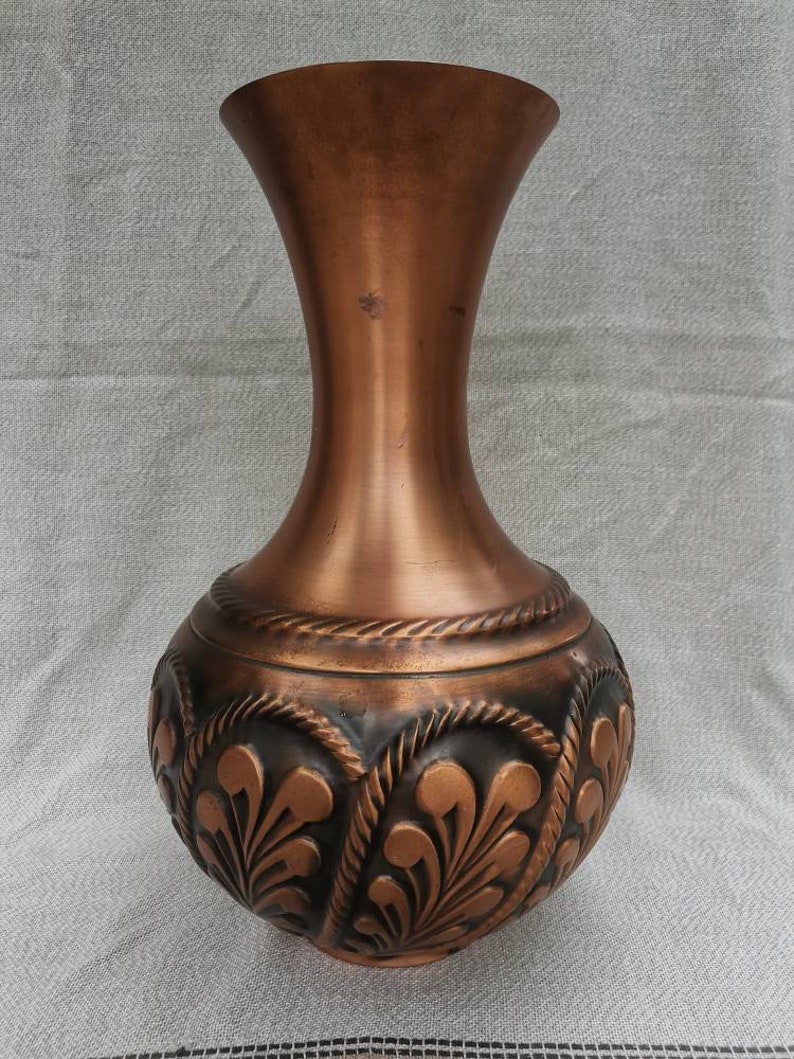Antique Extra Large Copper Floor Vase Umbrella Holder Extra - Etsy
