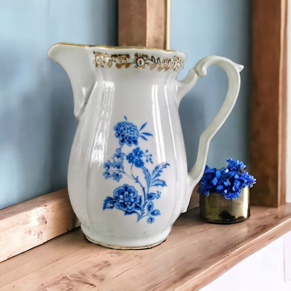 Blue Milk Pitcher - Etsy