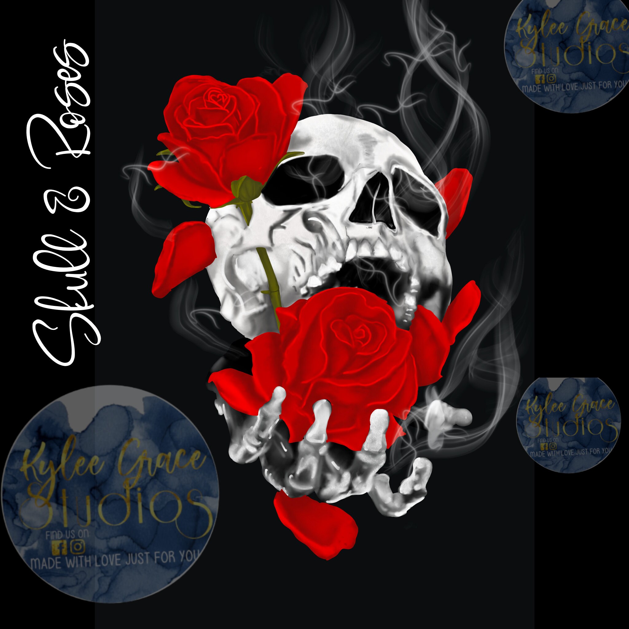 Skulls & Roses - Etsy
