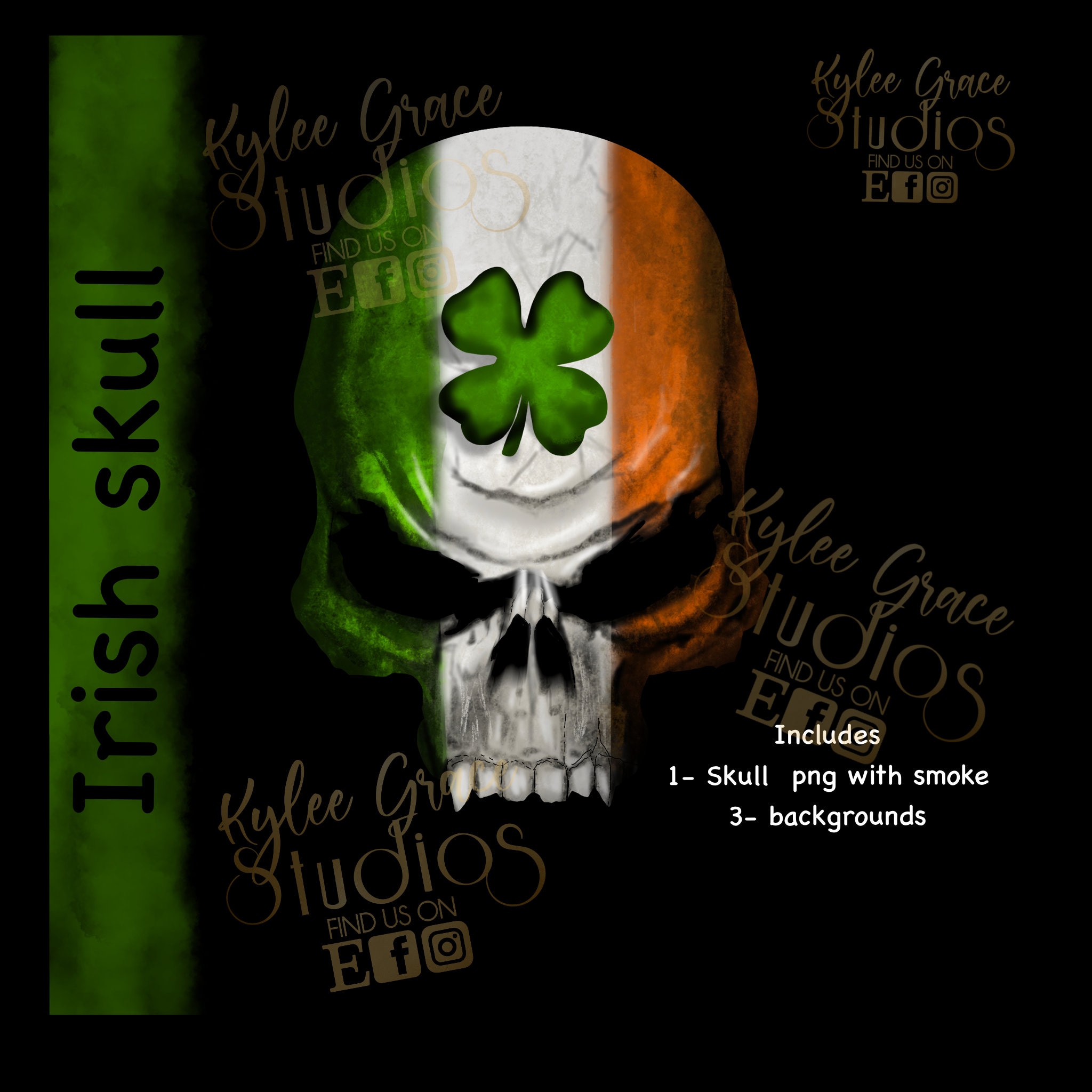 Irish Skull - Etsy