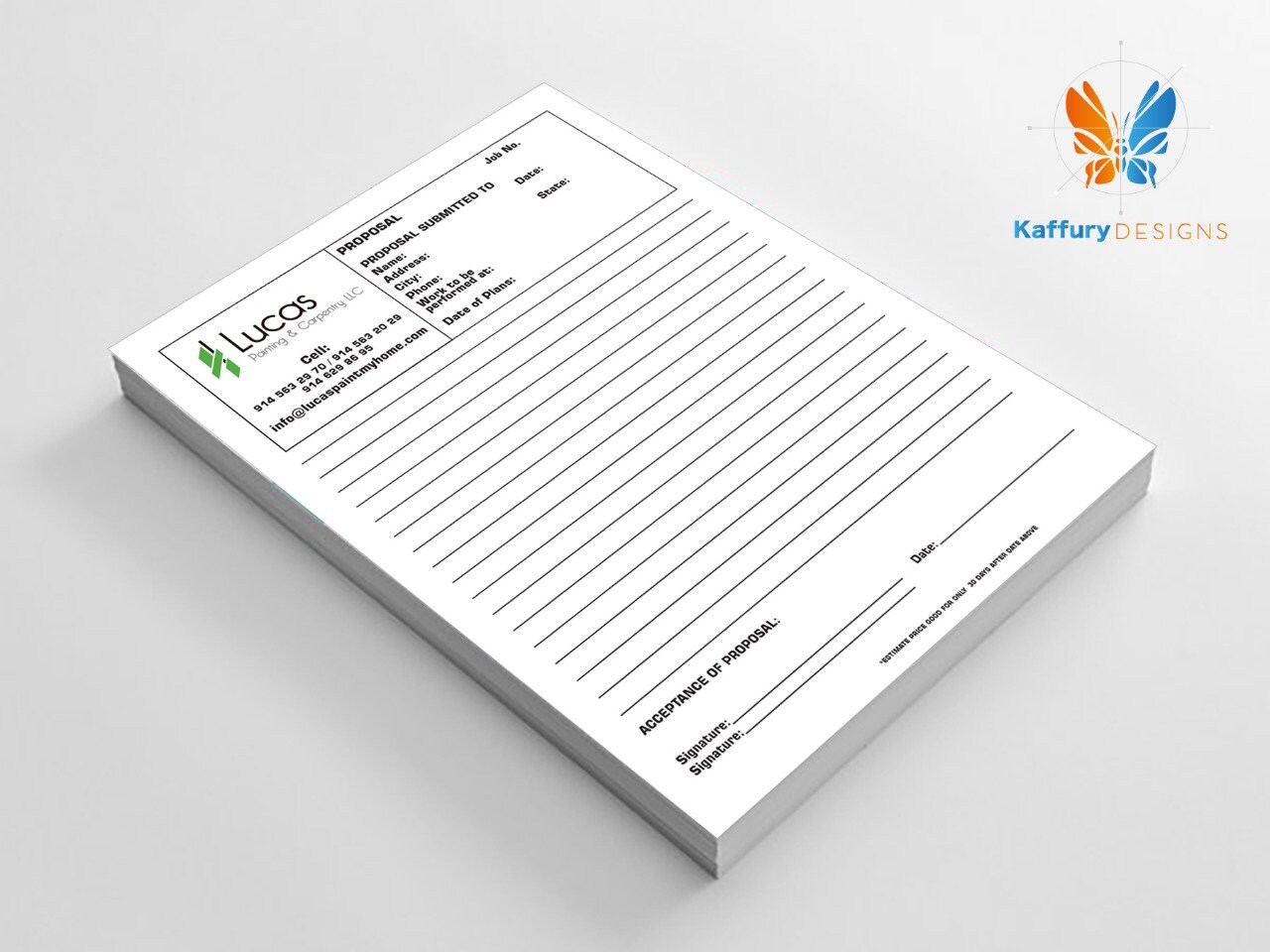 Custom Invoice Book – Personalized Company Forms (8.5 X 5.5 or 8.5 X 11 ...