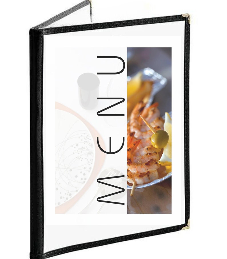 Custom Table Menu - Clear Cover Option, Personalized Design, 8.5"x11 ...