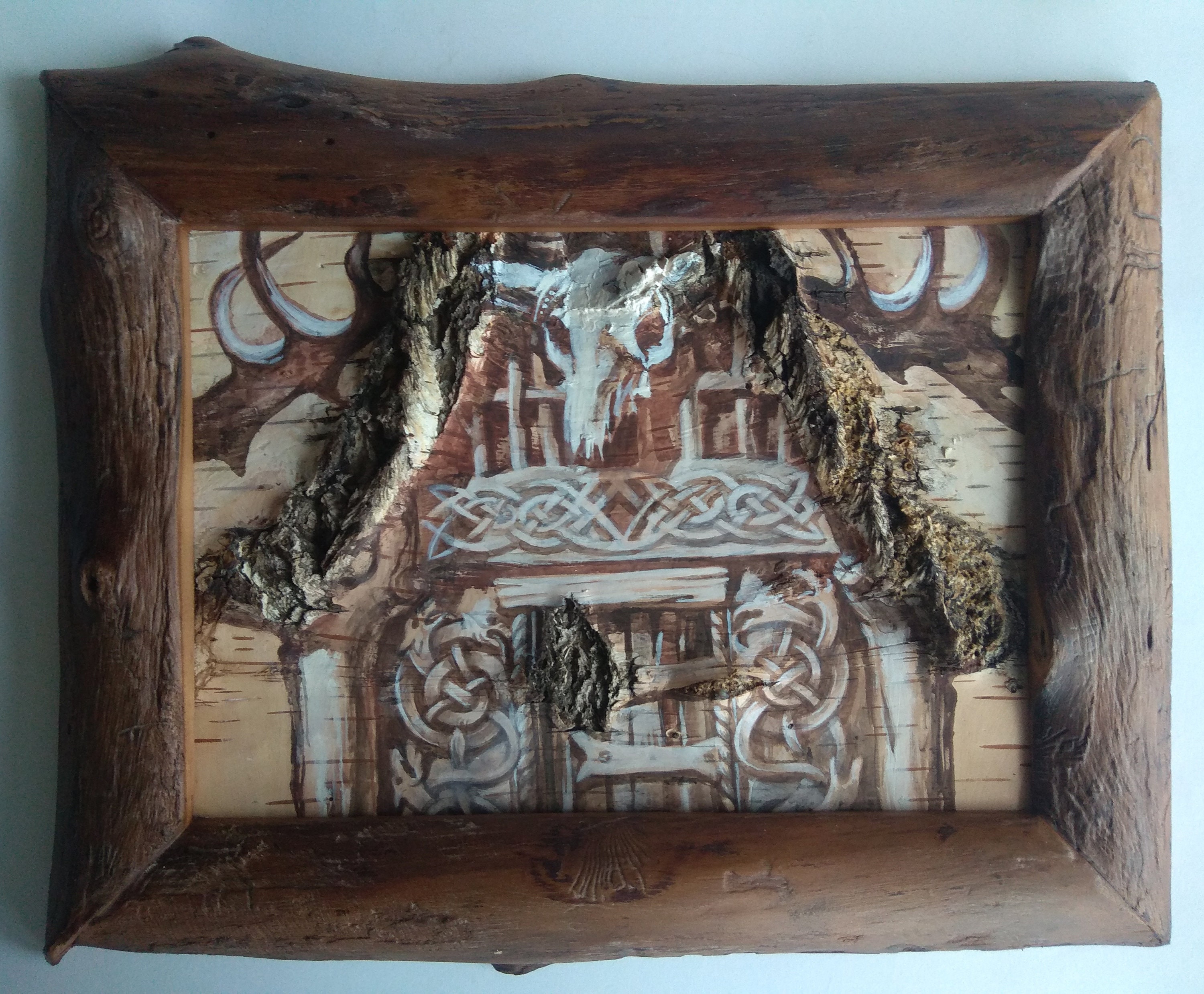 Viking Old House. Northern Landscape Painting. Pagans and Witches Art ...