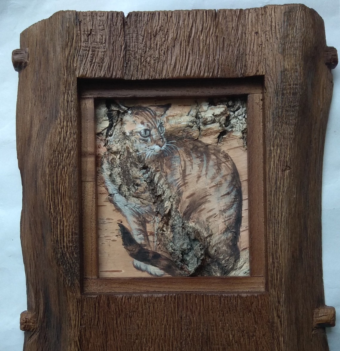 Cat with Kittens Hand Painted animals Fine Art Home Decor Pet | Etsy