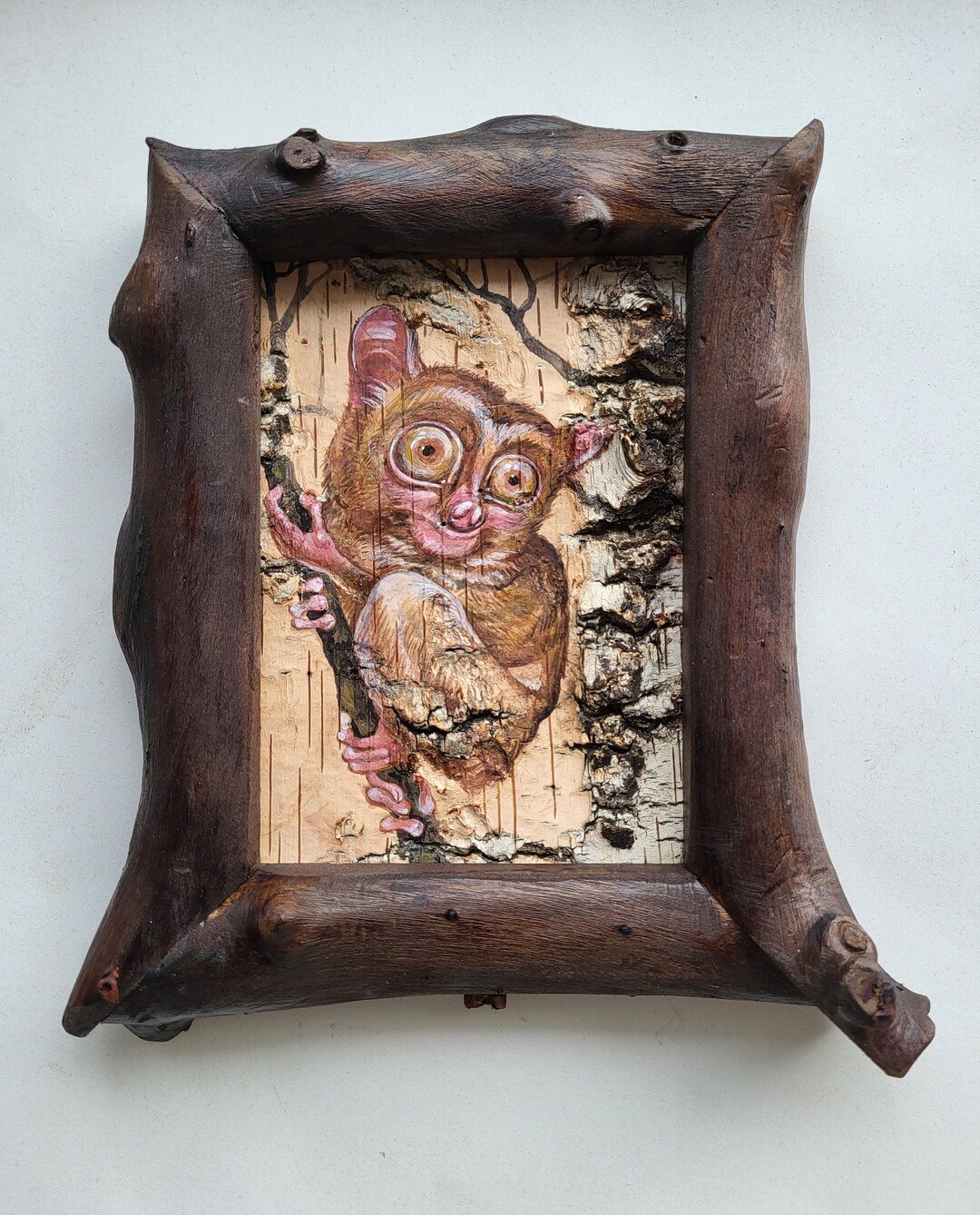 Tiny Tarsier. Cute Animals Artwork. Original Whimsical Painting. One of ...