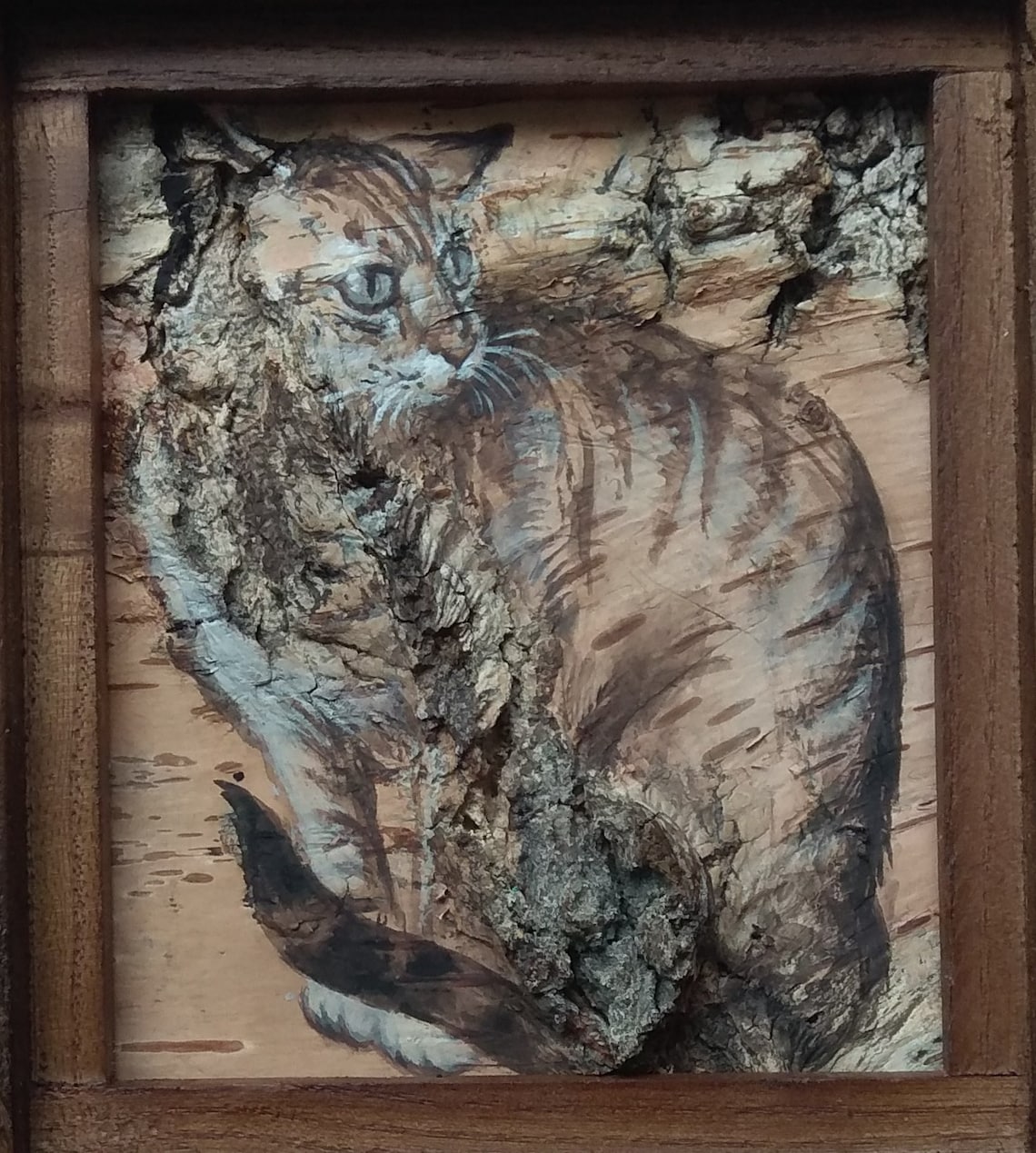 Cat with Kittens Hand Painted animals Fine Art Home Decor Pet | Etsy