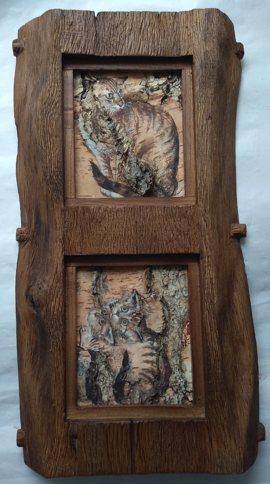 Cat With Kittens Hand Painted Animals Fine Art Home Decor Pet Portrait ...