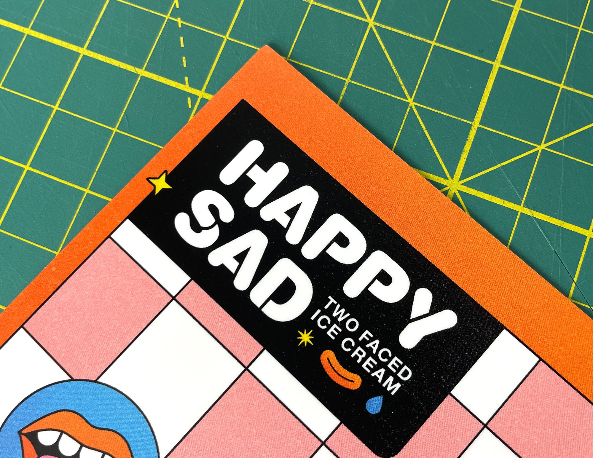 Happy Sad Ice Cream Illustrated Art Print. 5x7 Wall Art. - Etsy