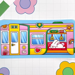 Subway Snooze Matte Vinyl Sticker | Rabbit Lovers | Bunny | Japan ...