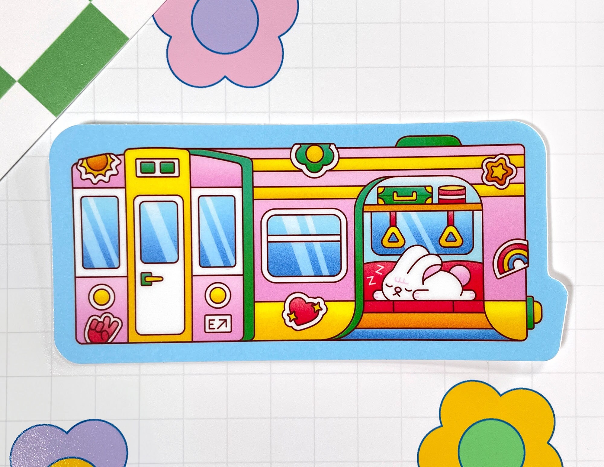 Subway Snooze Matte Vinyl Sticker | Rabbit Lovers | Bunny | Japan ...