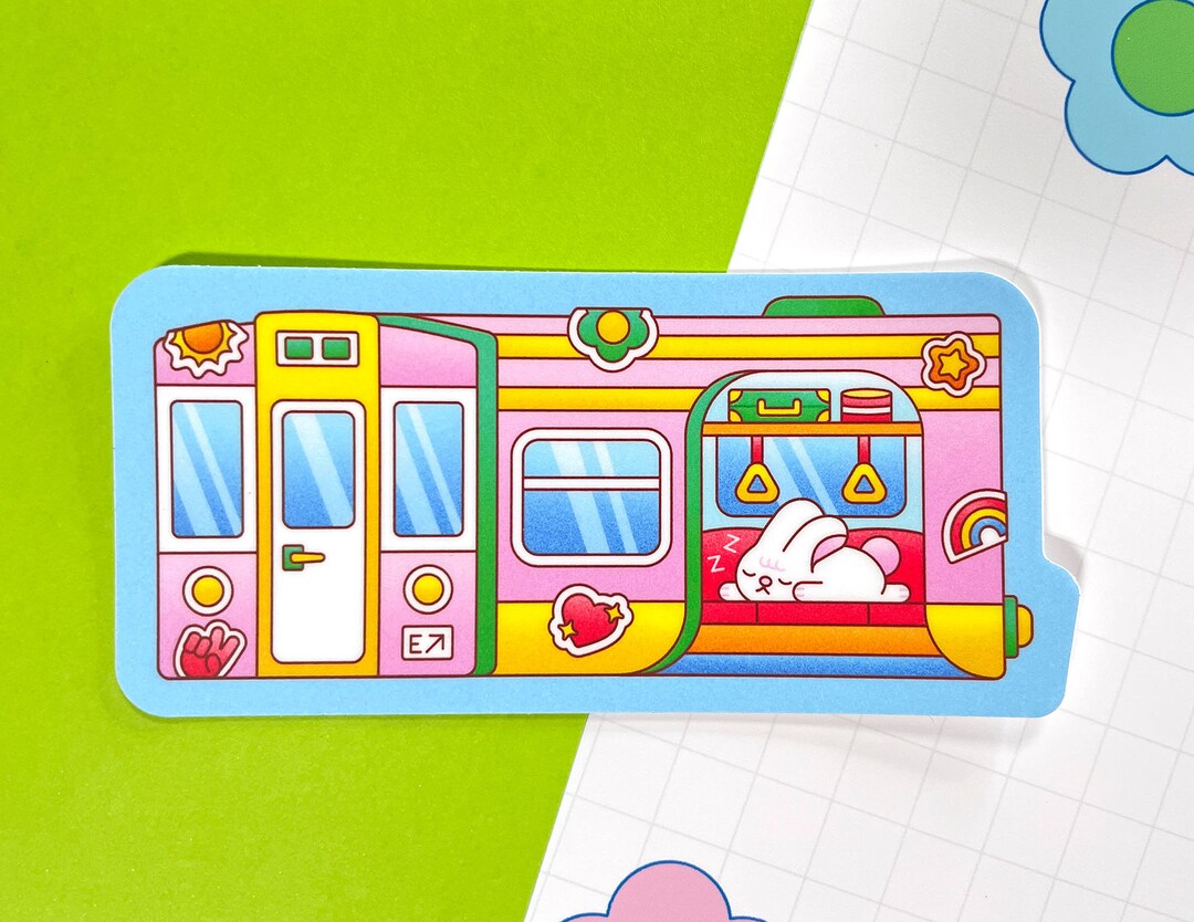 Subway Snooze Matte Vinyl Sticker | Rabbit Lovers | Bunny | Japan ...
