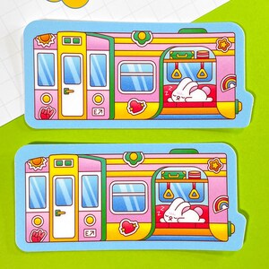 Subway Snooze Matte Vinyl Sticker | Rabbit Lovers | Bunny | Japan ...