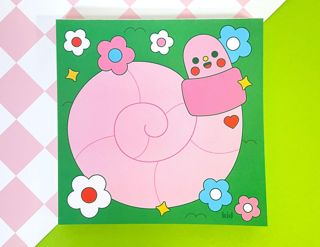 Tiny Thoughts Notepad | Cute Worm | Pastel Stationery | Whimsical ...