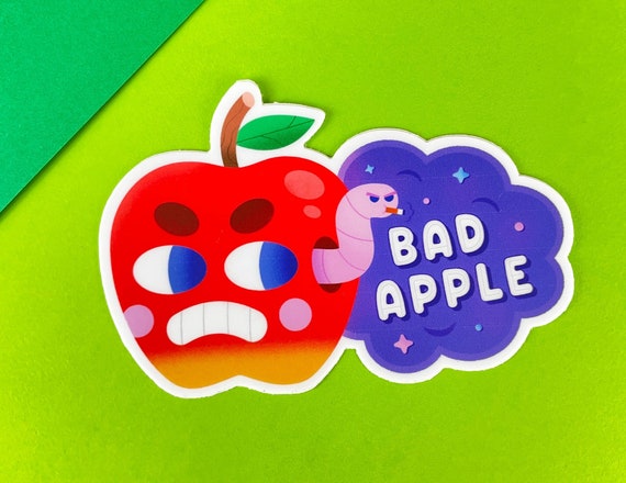 Bad Apple Cute Matte Sticker Rotten to the Core Sticker - Etsy