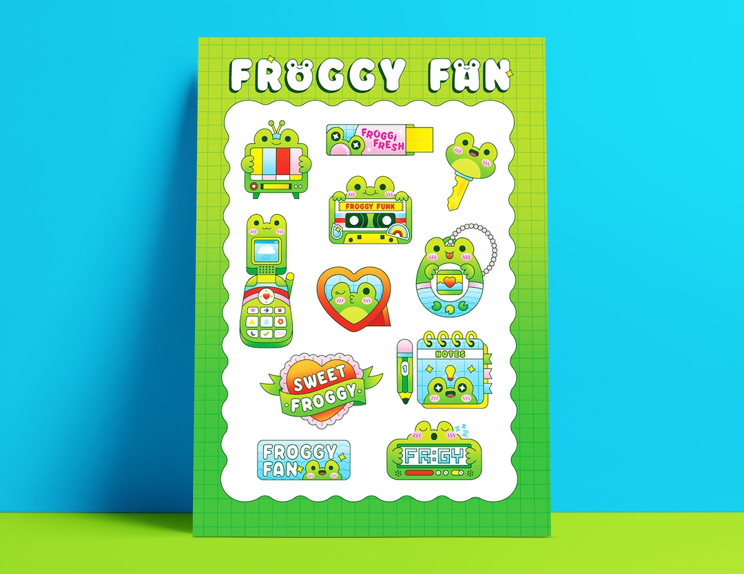 Froggy Fan Art Print | 5 X 7 | Postcard Print | Frog Lover | Frog Gift ...