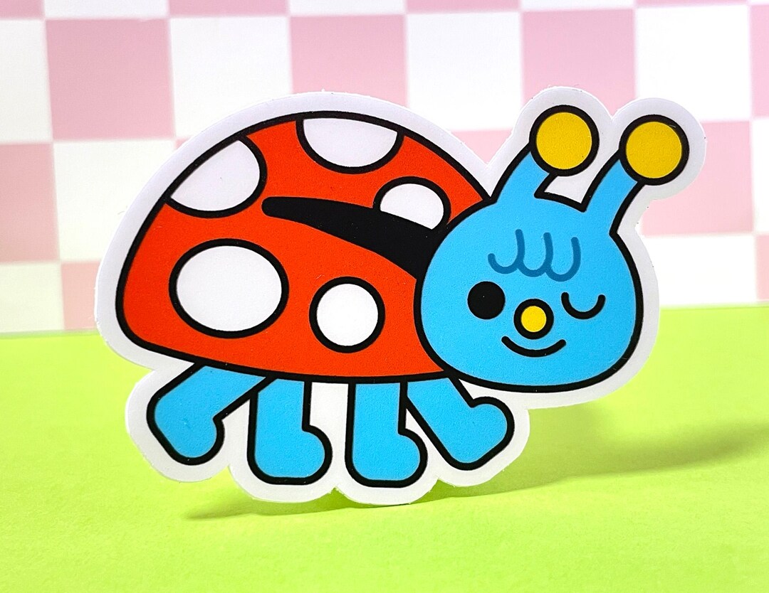 Whatta Lady Sticker | Cute Winking Ladybug | Bug Lovers | Contemporary ...