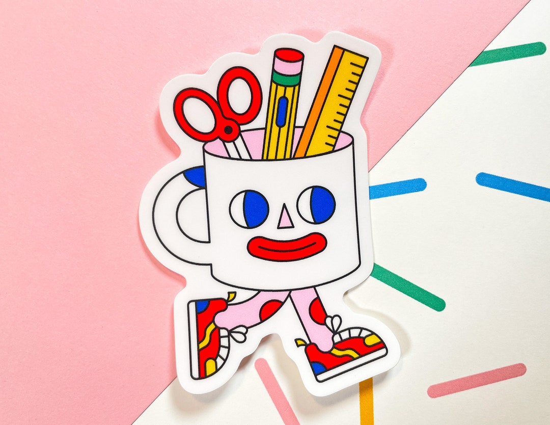 Cuppa Creativity Matte Vinyl Sticker Artist Sticker Cute Gift for ...