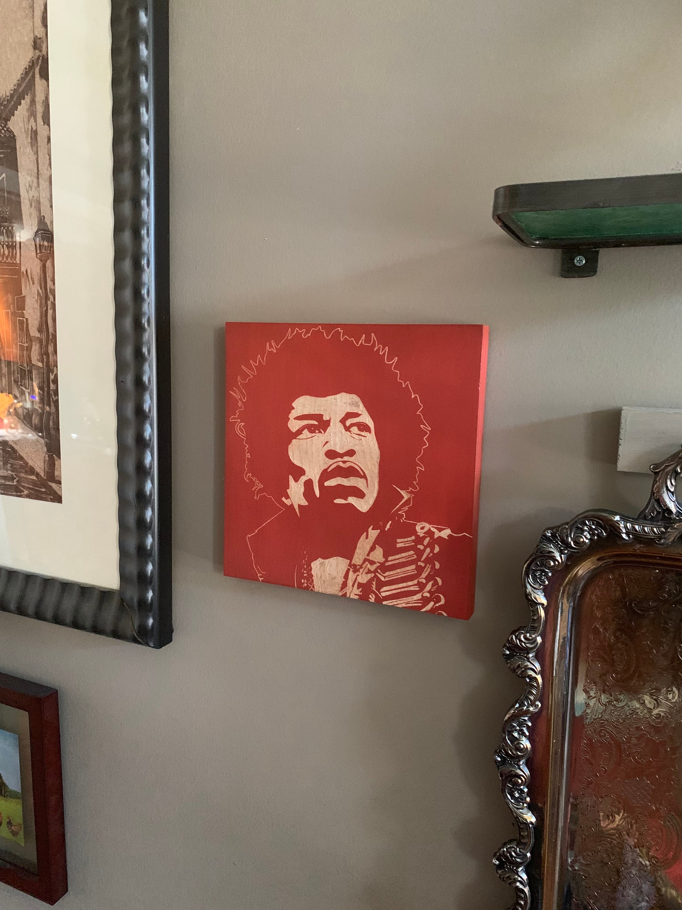 Jimi Hendrix Art Original Handmade Wood Etching / Wood Engraving - Etsy