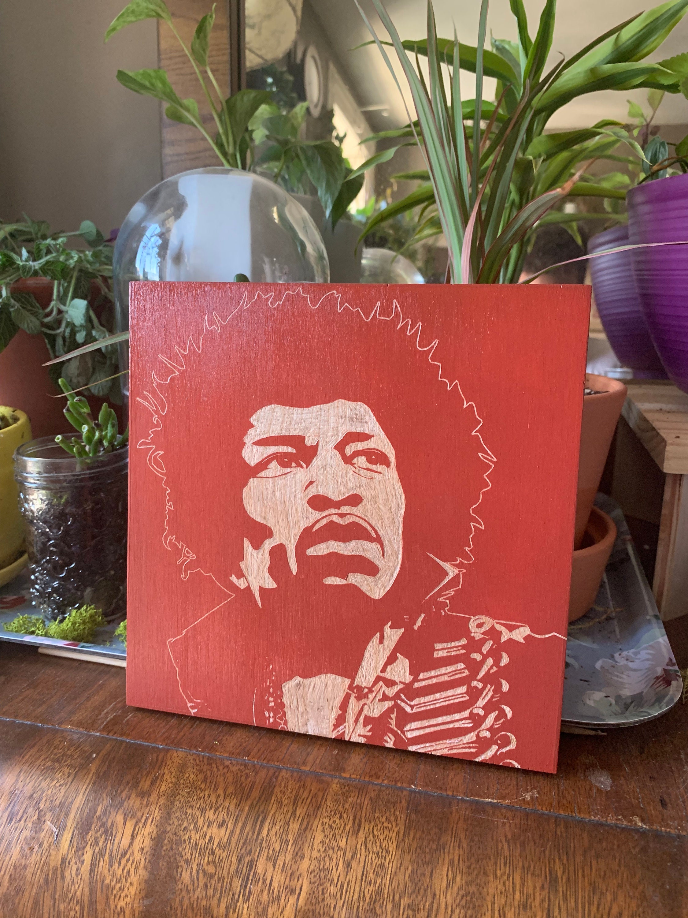 Jimi Hendrix Art Original Handmade Wood Etching / Wood Engraving - Etsy