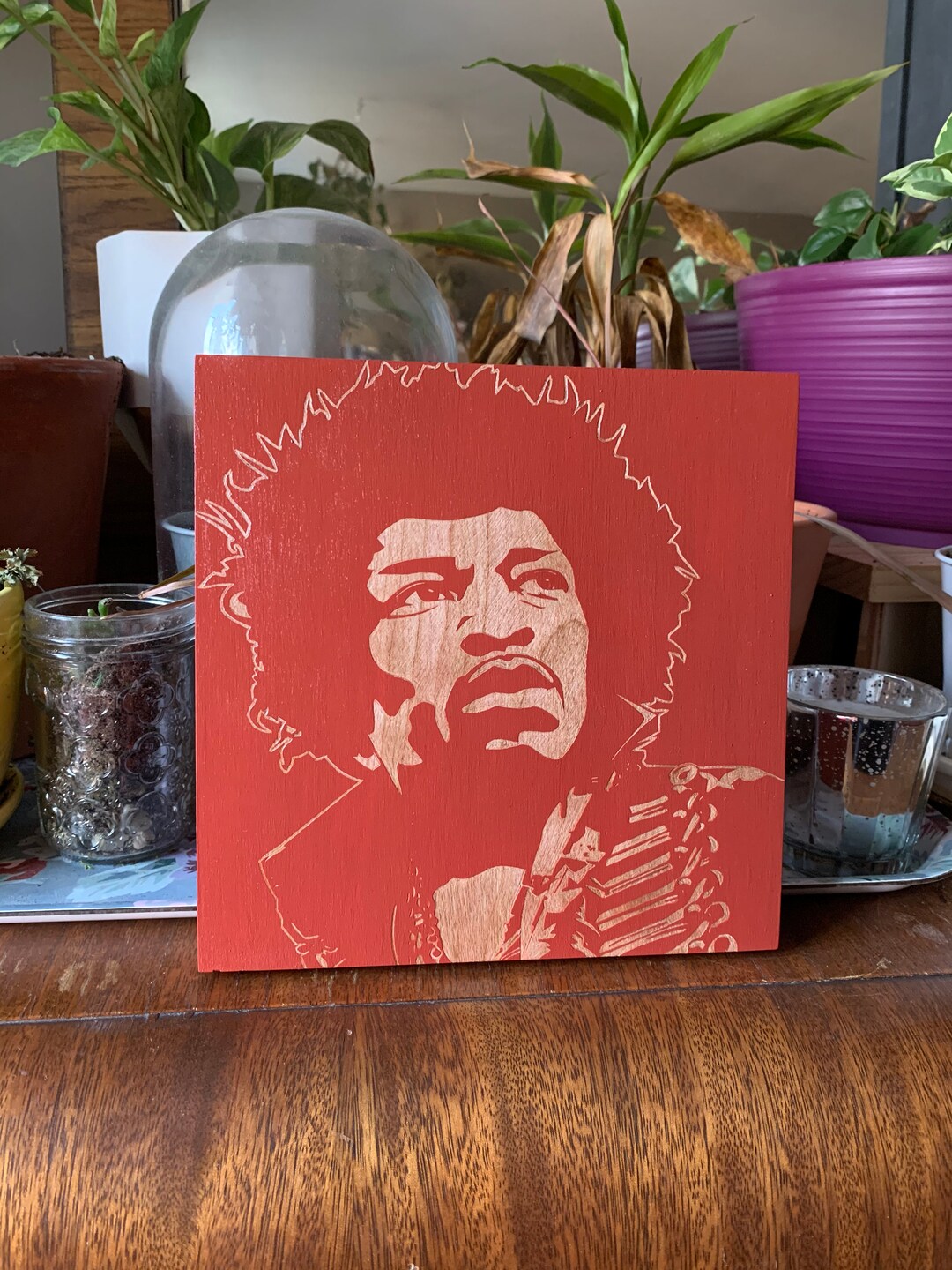 Jimi Hendrix Art - Original Handmade Wood Etching / Wood Engraving - Etsy