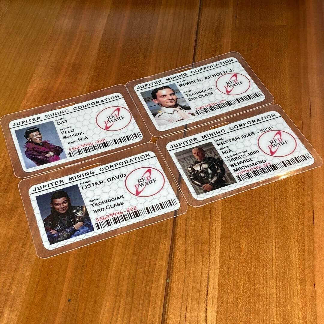 Red Dwarf Inspired ID Badge. Your Choice of Costume Cosplay Prop - Etsy