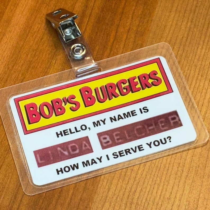 Bob's Burgers Inspired ID Badge. Your Choice For Costume | Etsy