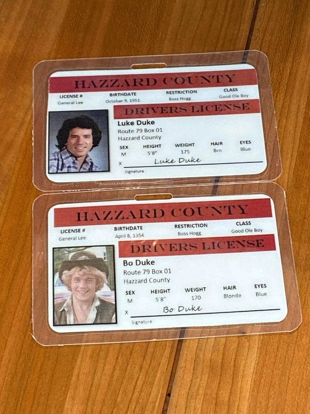 The Dukes of Hazzard Inspired ID Card. Your Choice for Costume - Etsy