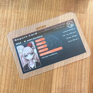 Danganronpa Inspired Report Card ID Badge. Costume Cosplay Prop. Your ...