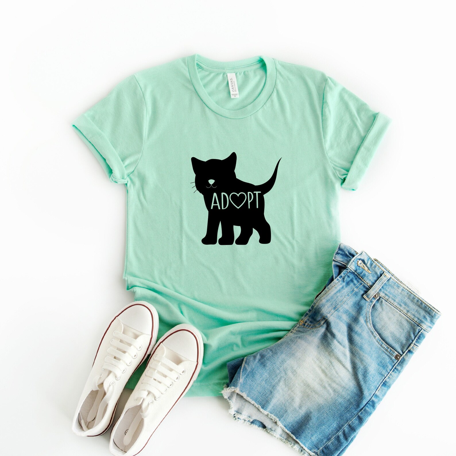 Cat Tshirt Cat Shirt Cat T Shirt Cat Rescue Shirt Adopt | Etsy