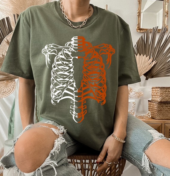 Skeleton Shirt Skeleton Rib Cage T-shirt Halloween Party - Etsy