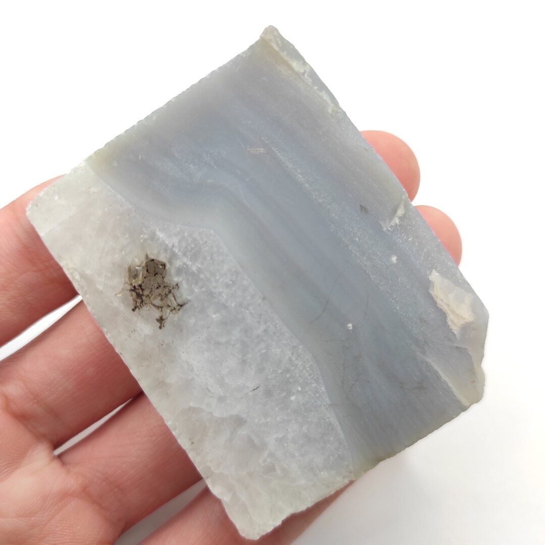 82g Agate Slab - Rough Grey Agate Slab for Lapidary - Raw Agate Slice ...