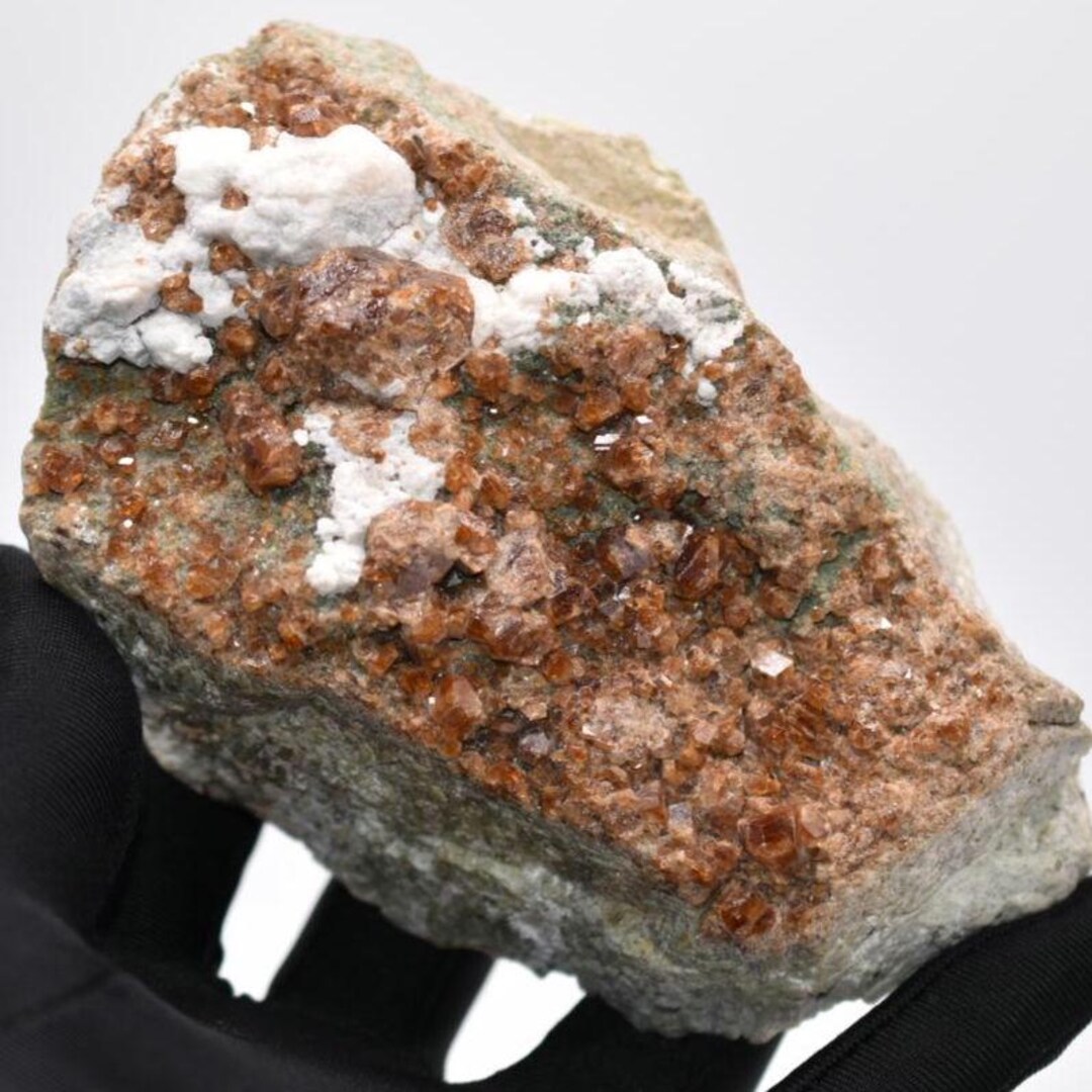 614g Garnet Mineral Specimen - Natural Orange Garnet on Matrix - Rough ...