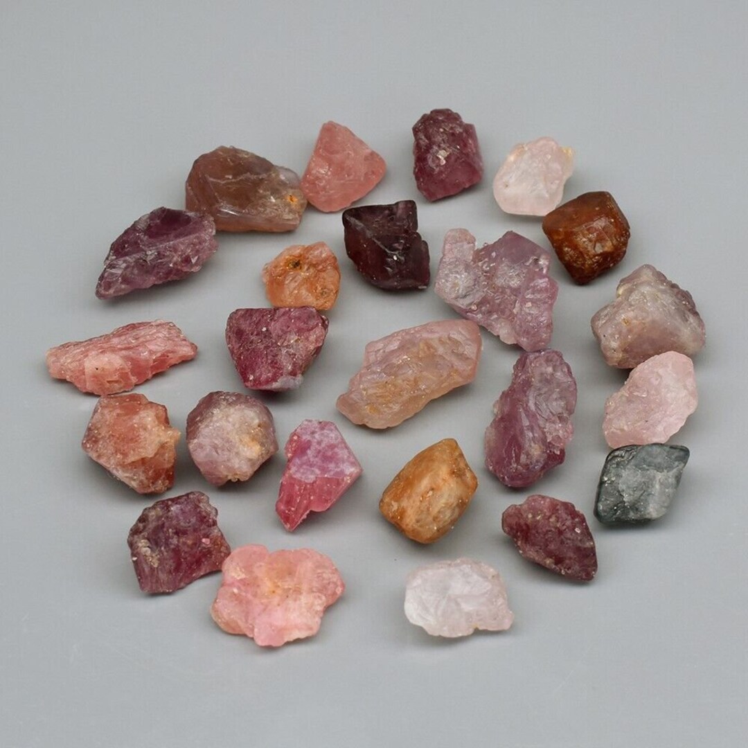 24pc 97ct Lot of Rough Spinel Unheated & Untreated Spinel From Myanmar ...