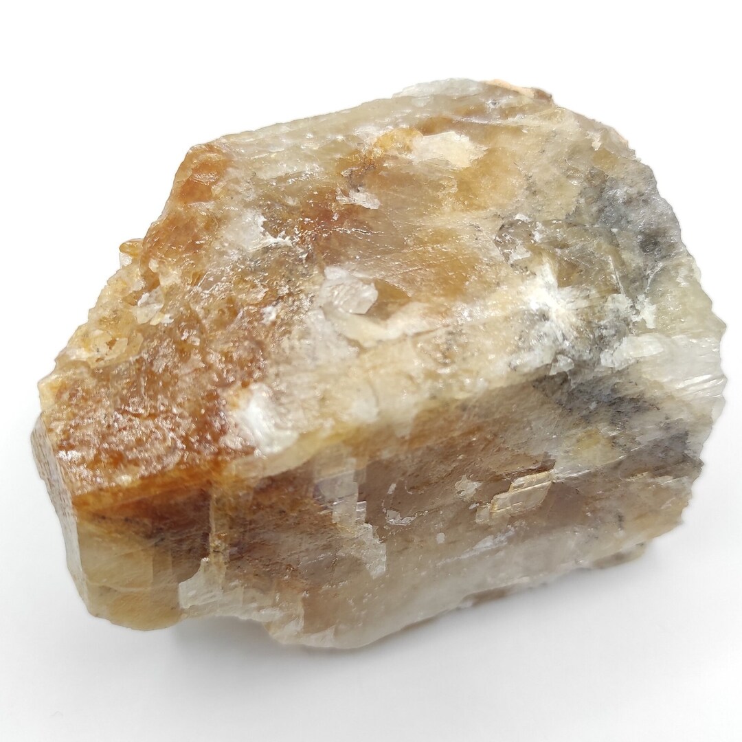 466g Caramel Calcite Crystal From Mexico - Natural Dark Yellow Calcite ...