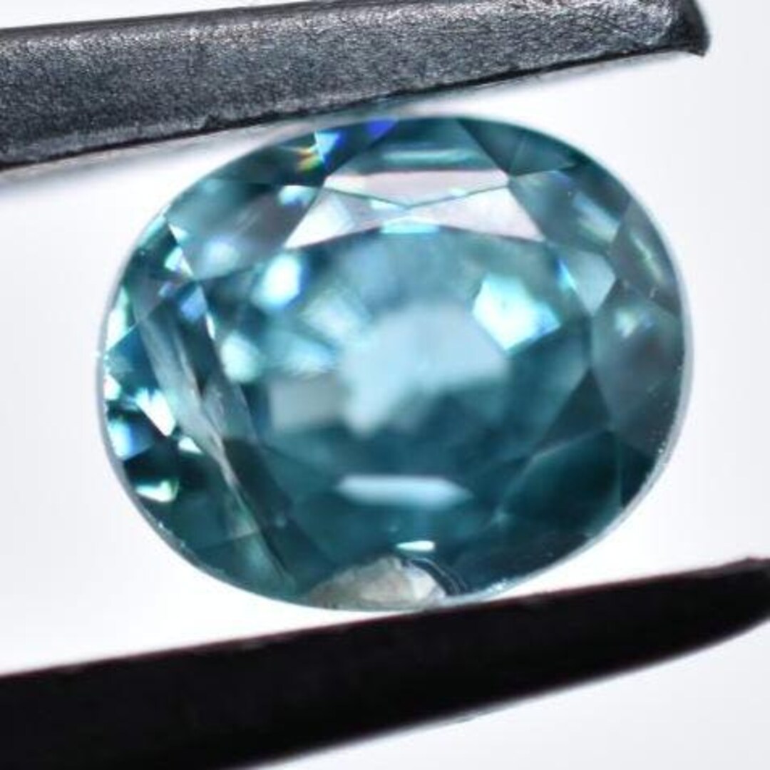 3.45ct Blue Zircon From Cambodia - Oval Cut Light Blue Zircon - Heated ...