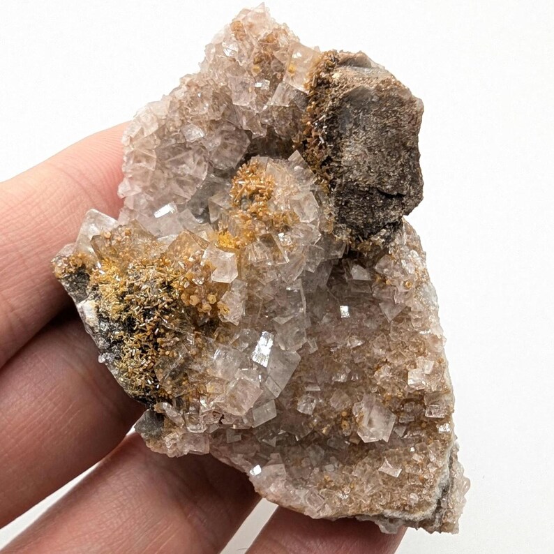 80g Mimetite on Chabazite - Mapimi, Mexico - Natural Mineral Specimens ...