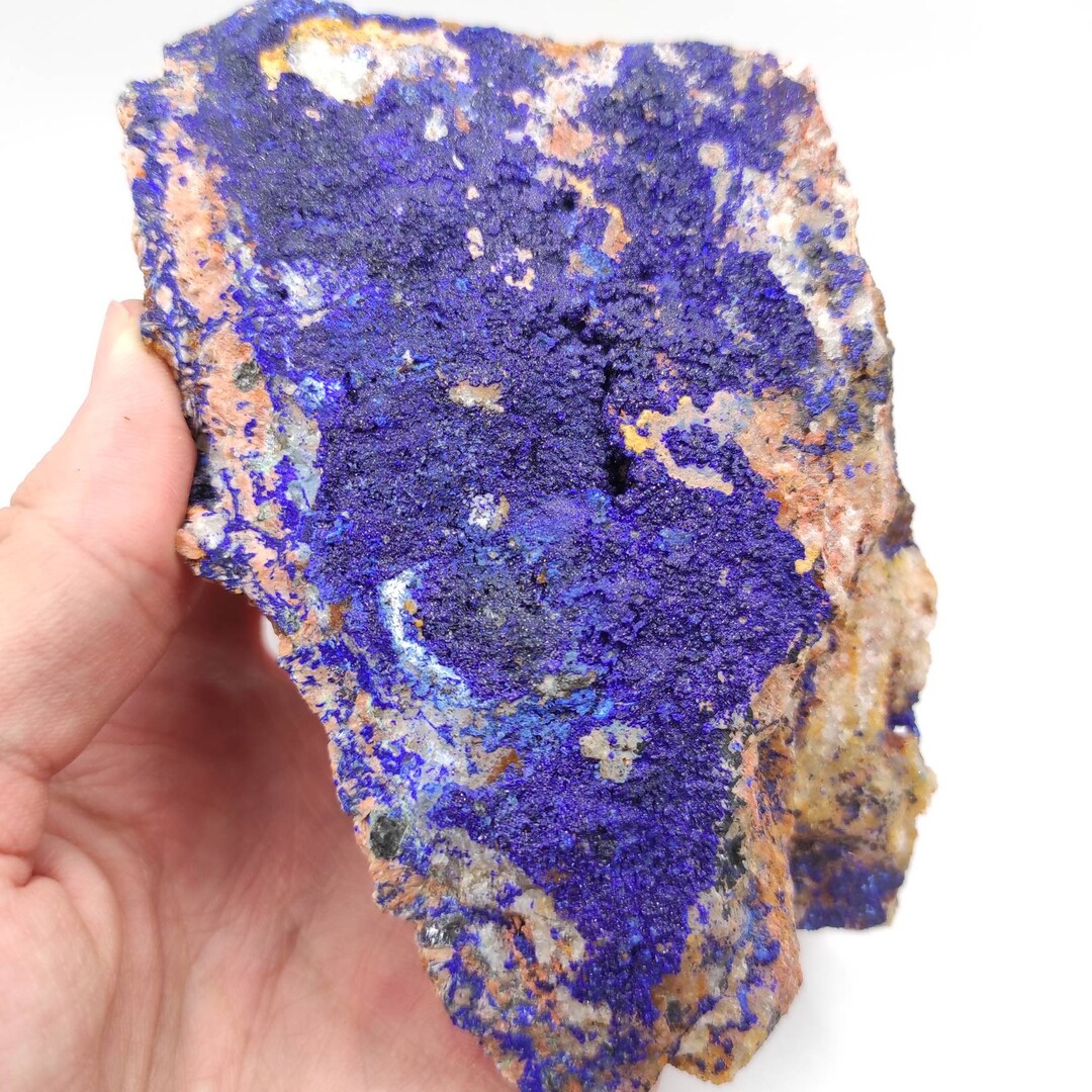 486g - Large Azurite Crystal Specimen - Blue Azurite From Sidi Ayad ...